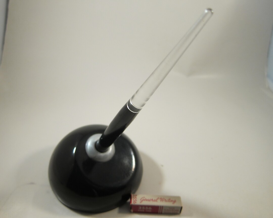 Restored Esterbrook Fountain Pen Desk Set Black W/ NOS 2556 Firm Fine ...