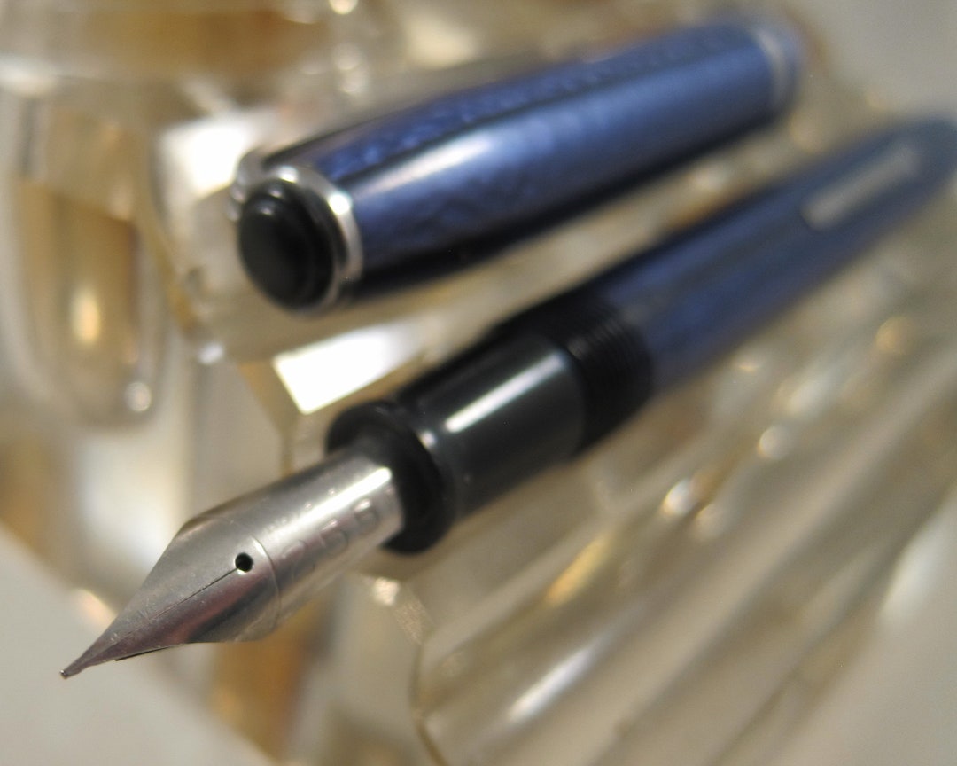 Restored Esterbrook "sj" Fountain Pen Blue W/ NOS 2556 Firm Fine Nib ...