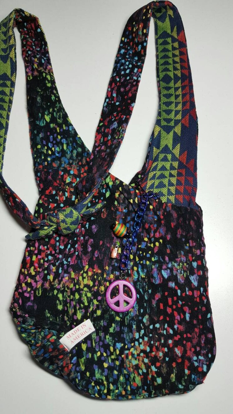 Crossbody Bag Reversible Washable neon AZTEC Criss Cross Purse Tribal ...