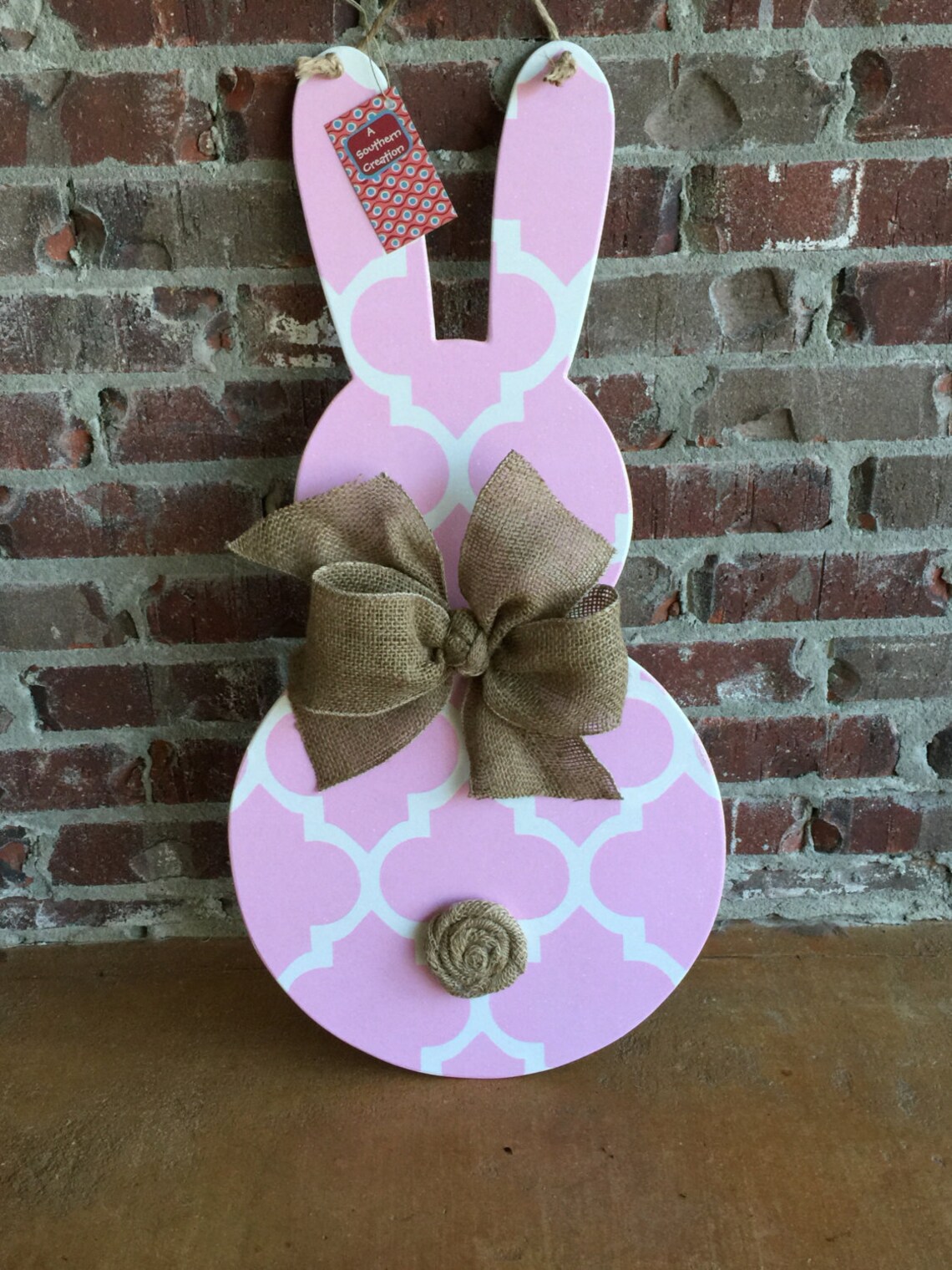 Wood Easter Bunny Door Hanger - Etsy
