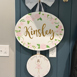 Ballerina Baby Door Hanger - Etsy