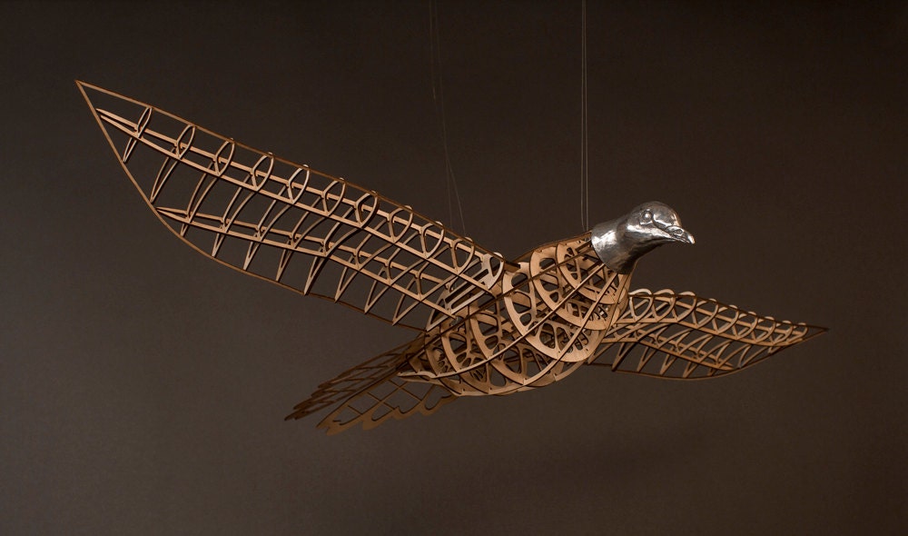 Five Passenger Pigeon Sculptures - a Flock of Wood and Cast Aluminum ...