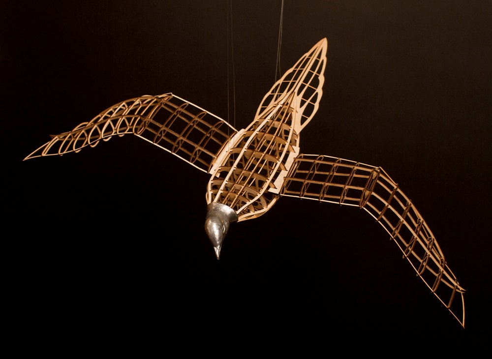 Five Passenger Pigeon Sculptures - a Flock of Wood and Cast Aluminum ...