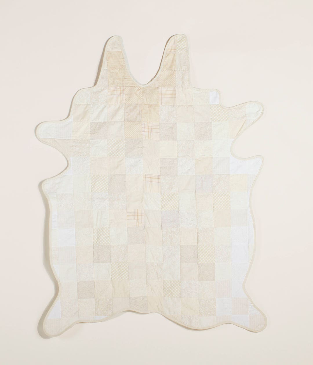 White Calf Cowhide Quilt - Original Hand Made Quilt or Wall Hanging ...