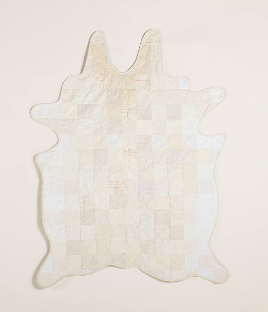 White Calf Cowhide Quilt - Original Hand Made Quilt or Wall Hanging ...
