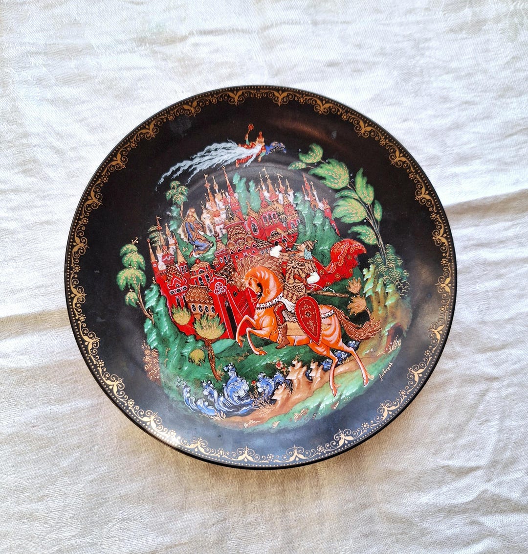 Ruslan & Ludmila - 1988 Russian Folklore Collectible Plate - Magical ...