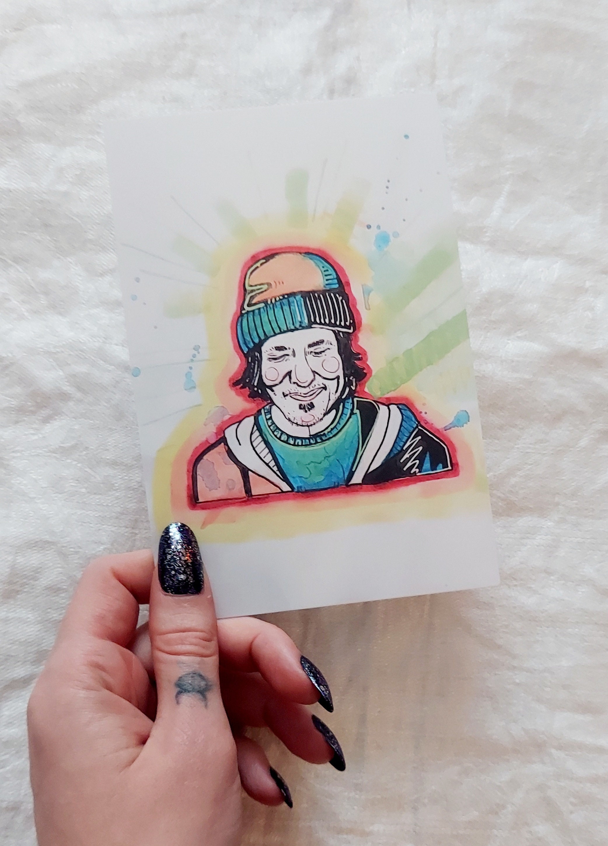 Elliott Smith Print - 4x6 Inch Art Postcard Art Card ACEO - Tribute ...