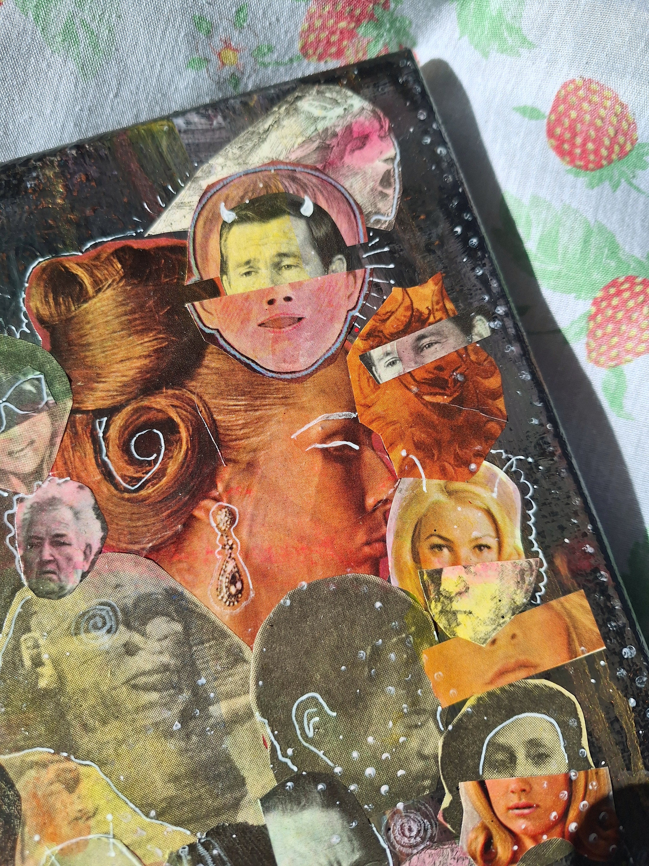 People Change - Mixed Media Collage Painting - OOAK Lowbrow Handmade ...