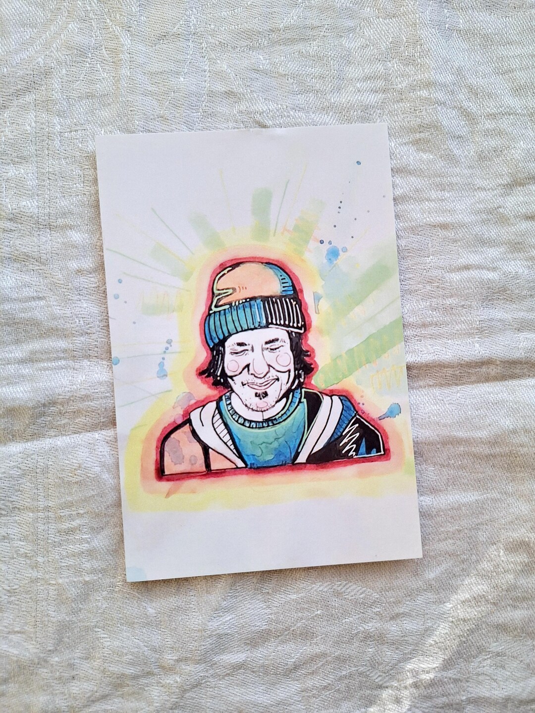 Elliott Smith Print - 4x6 Inch Art Postcard Art Card ACEO - Tribute ...