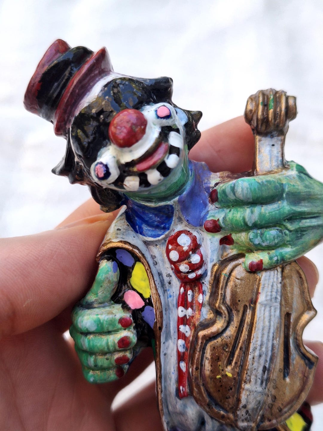 Hybrid Clown - the Harlequin Tramp - Repainted Vintage Figurine ...