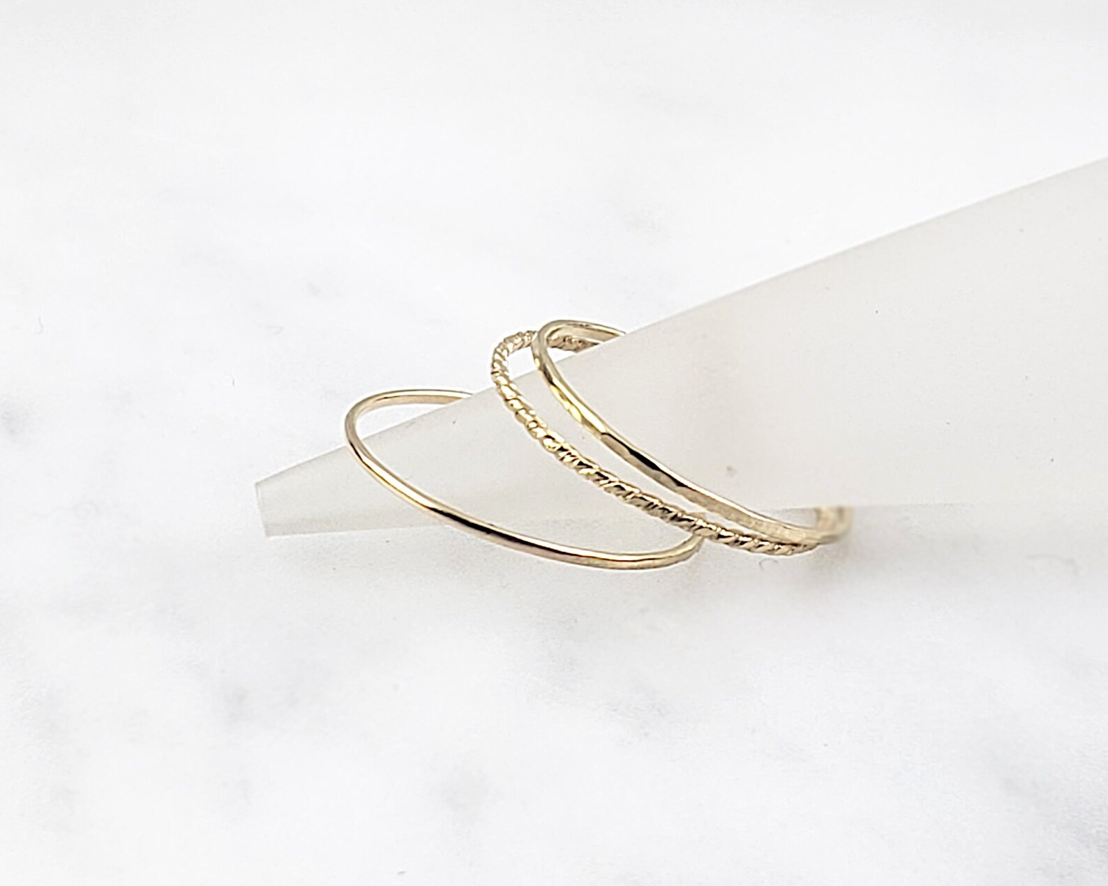 Daily Ring Set Three Ring Set Gold Ring Set Silver Ring - Etsy