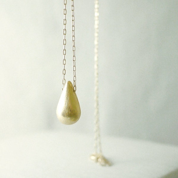 Long Gold Pendant - Etsy