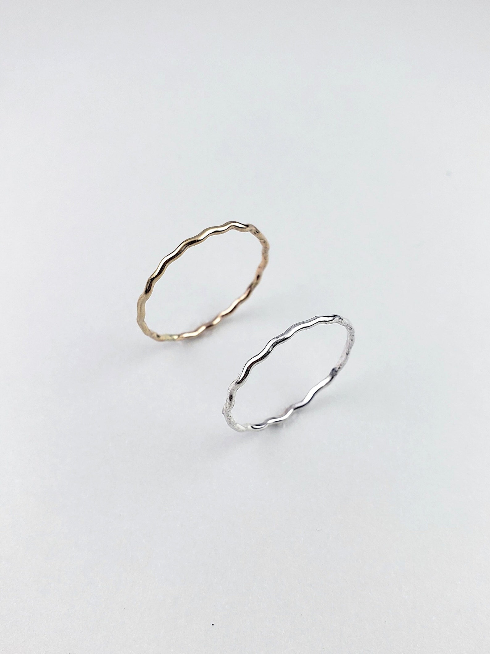 Small Wave Ring - Tiny Bump Ring - Minimal Band - Gold Wave - Silver ...