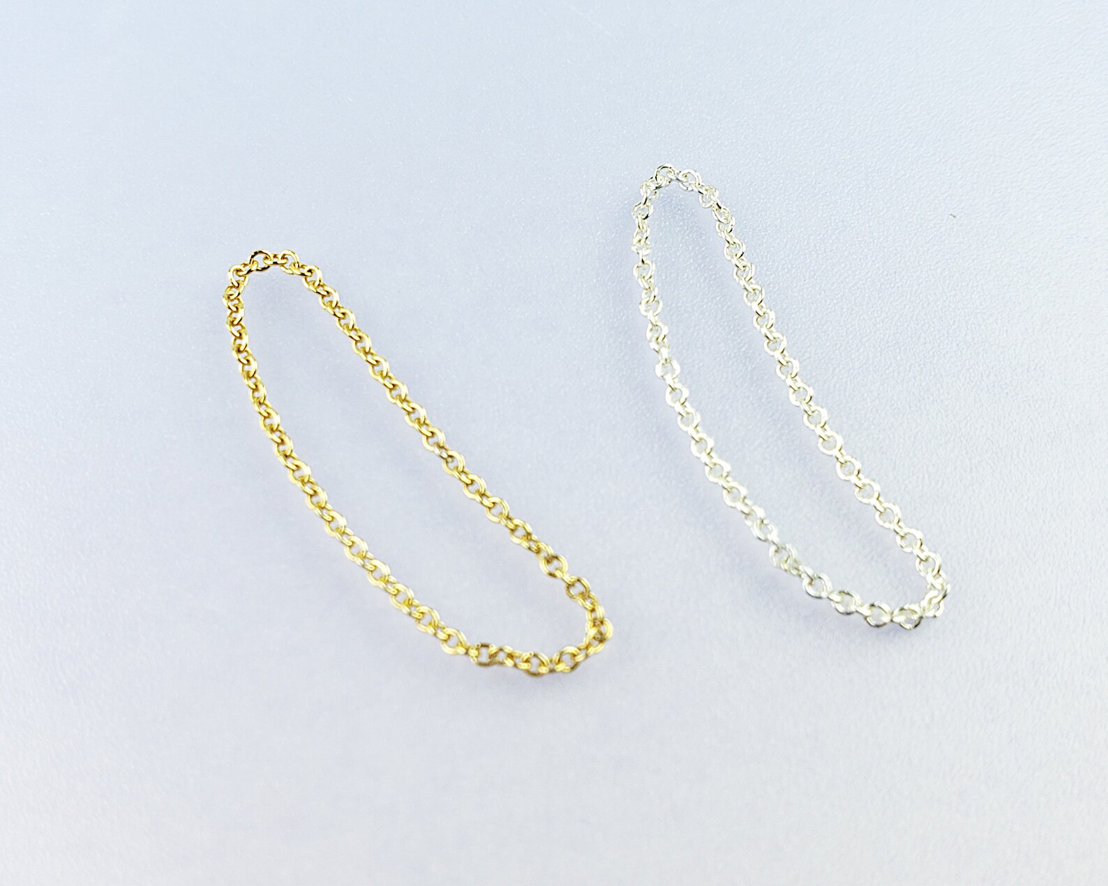 Circle Chain Ring - Tiny Chain - Gold Chain Ring - Silver Chain Ring ...