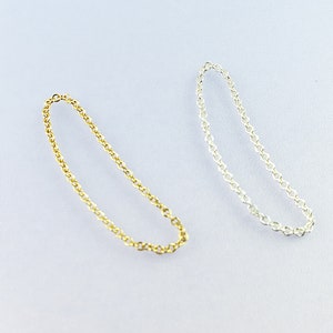 Circle Chain Ring - Tiny Chain - Gold Chain Ring - Silver Chain Ring ...