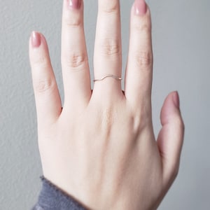 Curve Ring - Minimalist Band - Bump Ring - Silver Curve - Gold Curve ...