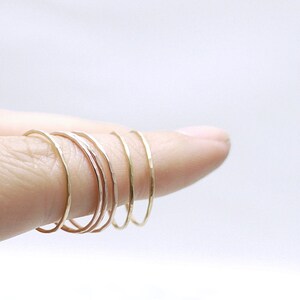 Extra Thin Gold Stacking Rings - Skinny Rings - Thin Hammered Ring ...