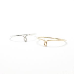 Tiny Loop Ring - Gold Filled Sterling Silver - Stacking Ring - Minimal ...