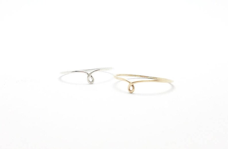 Tiny Loop Ring Gold Filled Sterling Silver Stacking Ring - Etsy
