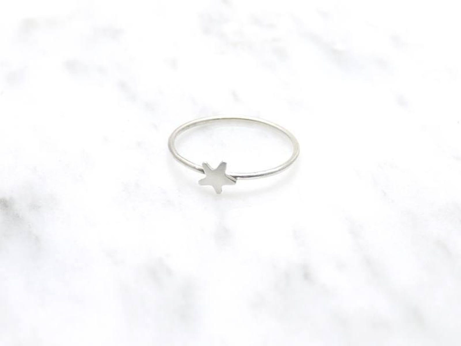 Silver Star Ring Tiny Star Sterling Silver Twinkle | Etsy