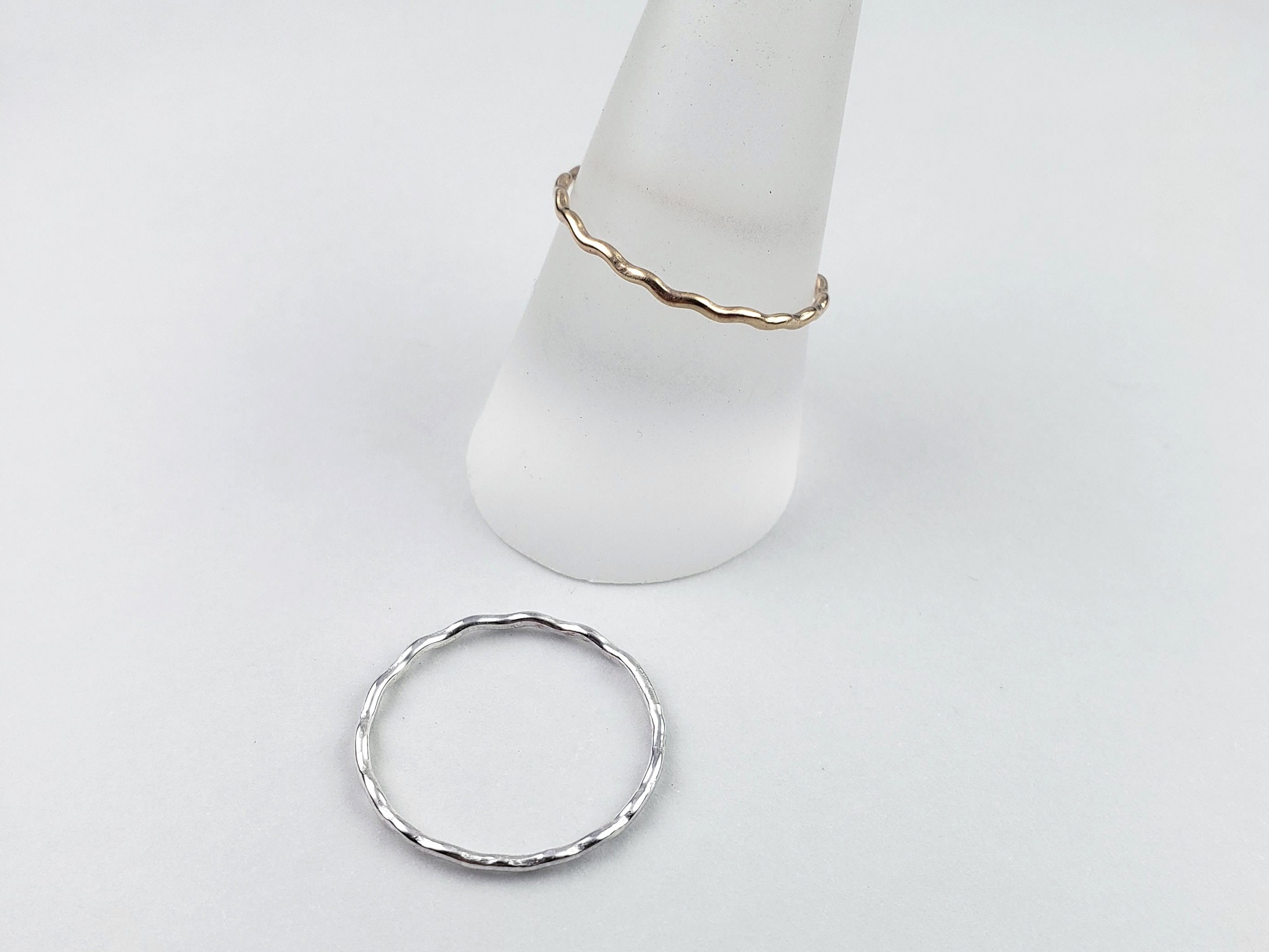 Small Wave Ring - Tiny Bump Ring - Minimal Band - Gold Wave - Silver ...