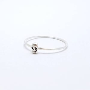 Small Silver Skull Ring - Goth Skull Ring - Small Thin Minimal ...
