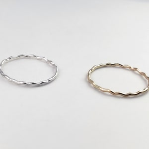 Small Wave Ring - Tiny Bump Ring - Minimal Band - Gold Wave - Silver Wave - Dainty Ring - Illusy ...