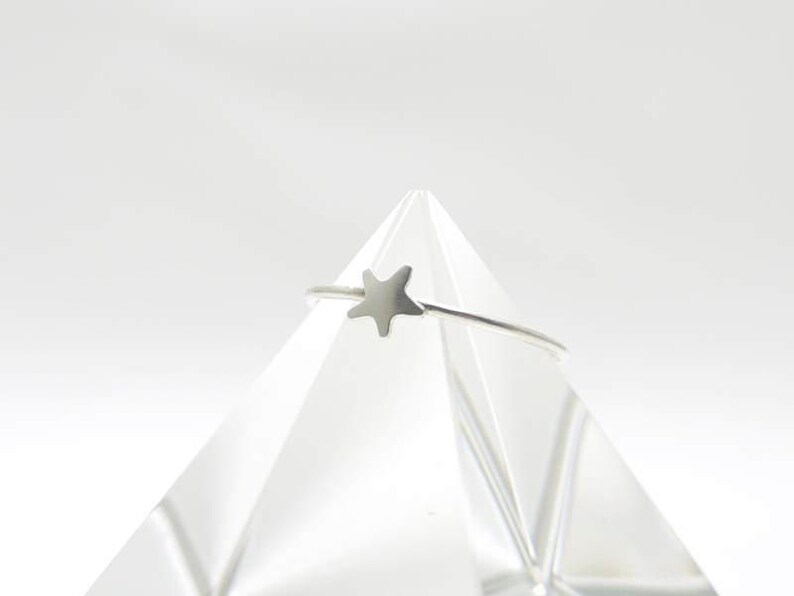 Silver Star Ring Tiny Star Sterling Silver Twinkle - Etsy