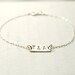 Silver Initial Bracelet Personalized Tag on Sterling Silver - Etsy