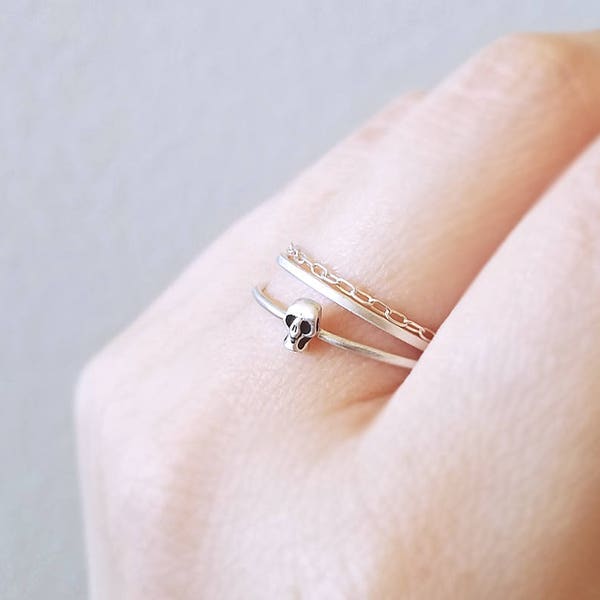 Silver Skull Ring - Etsy