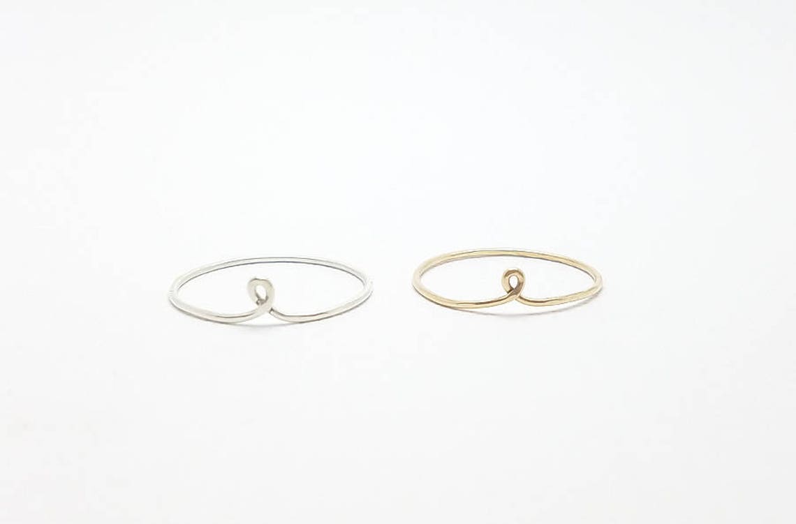Tiny Loop Ring Gold Filled Sterling Silver Stacking Ring - Etsy