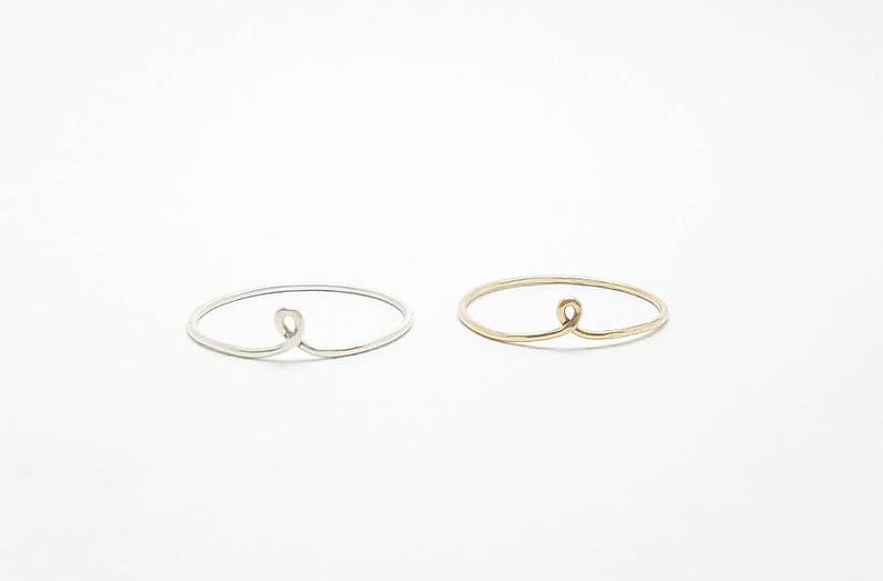 Tiny Loop Ring Gold Filled Sterling Silver Stacking Ring - Etsy