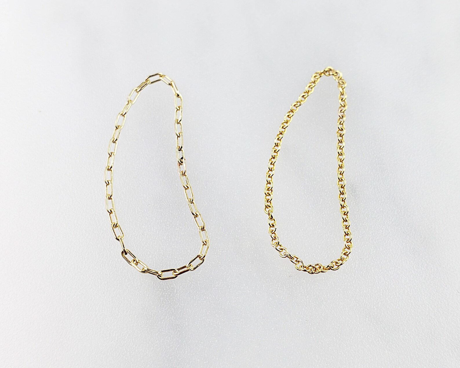 Circle Chain Ring Tiny Chain Gold Chain Ring Silver | Etsy