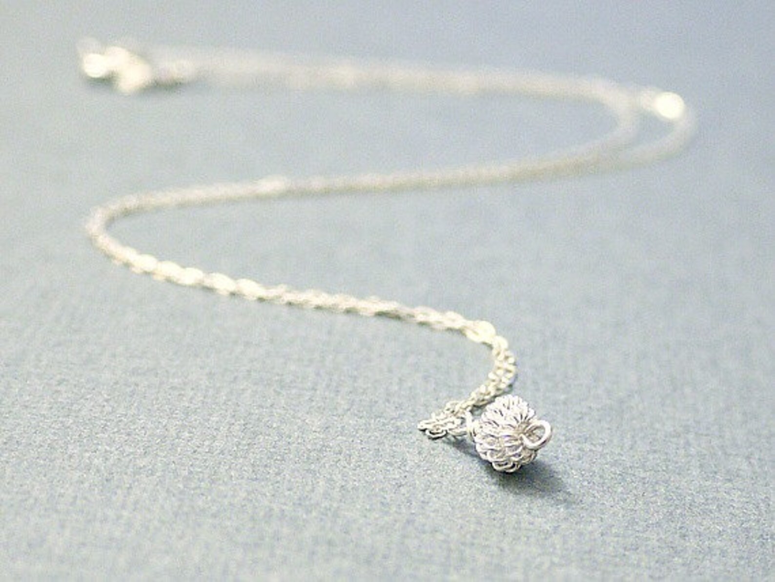 Tiny Silver Charm Necklace Silver Charm on Sterling Silver - Etsy