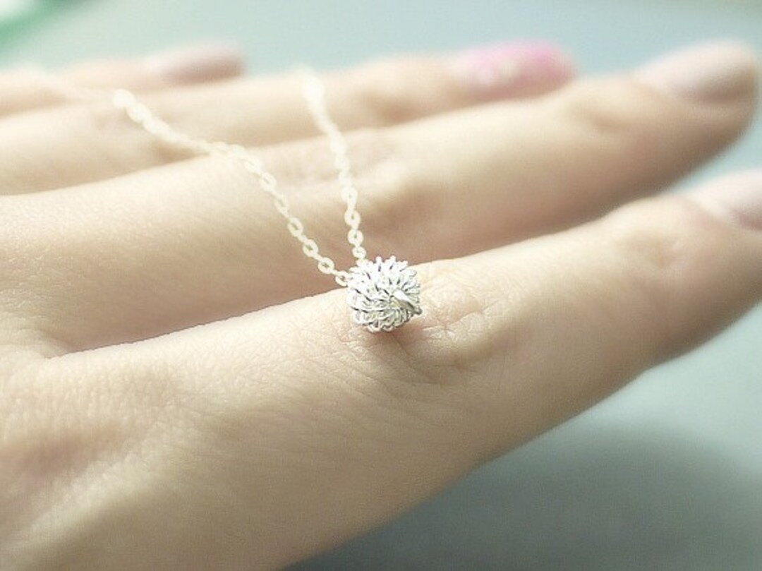 Tiny Silver Charm Necklace- Silver Charm on Sterling Silver Chain ...