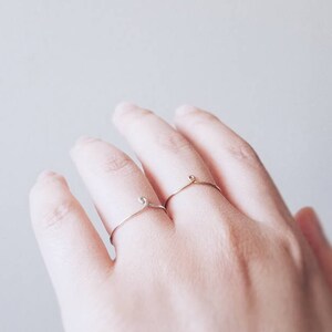 Tiny Loop Ring - Gold Filled Sterling Silver - Stacking Ring - Minimal ...