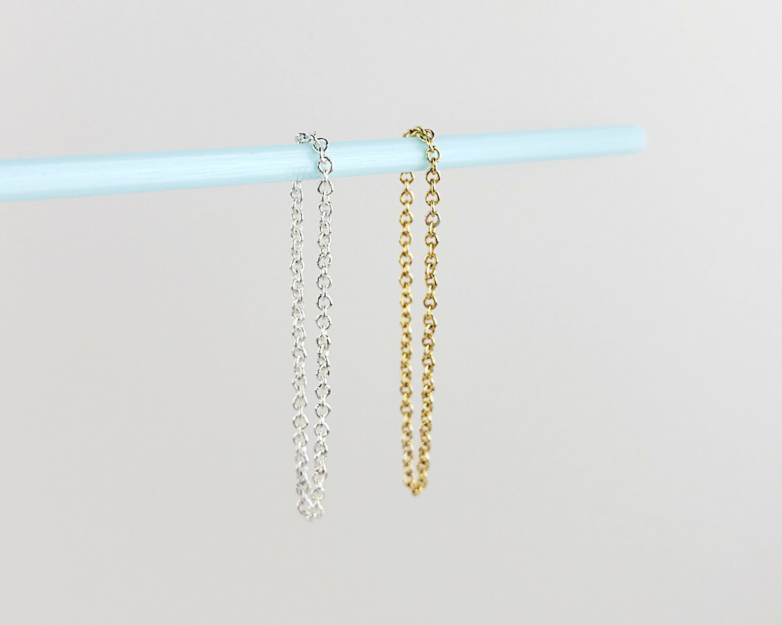 Circle Chain Ring - Tiny Chain - Gold Chain Ring - Silver Chain Ring ...