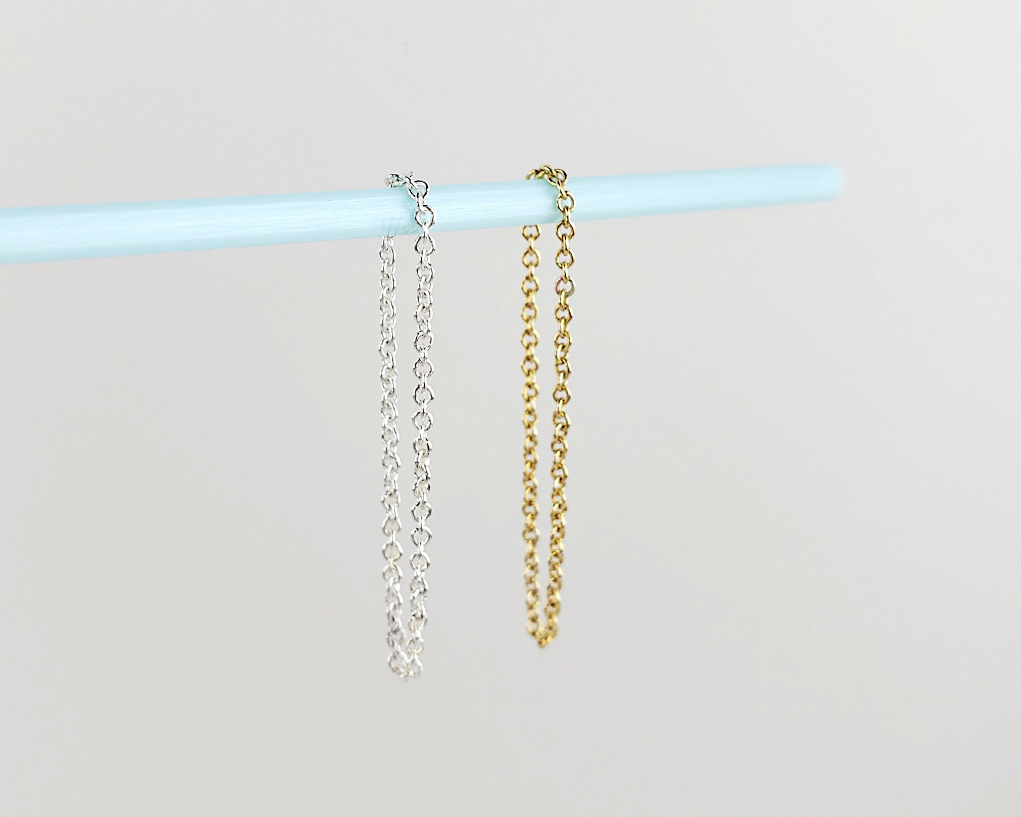 Circle Chain Ring - Tiny Chain - Gold Chain Ring - Silver Chain Ring ...