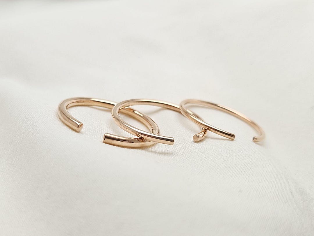 Open Ring - Cuff Ring - Spacer Ring - Gold Cuff Ring - Silver Cuff Ring ...