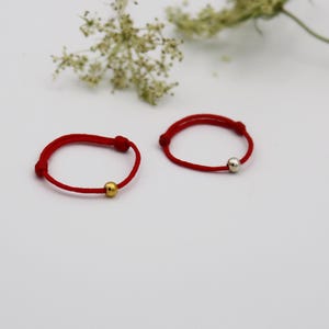 Red String of Fate Ring, 925 Sterling Silver Red String Ring, Promise ...