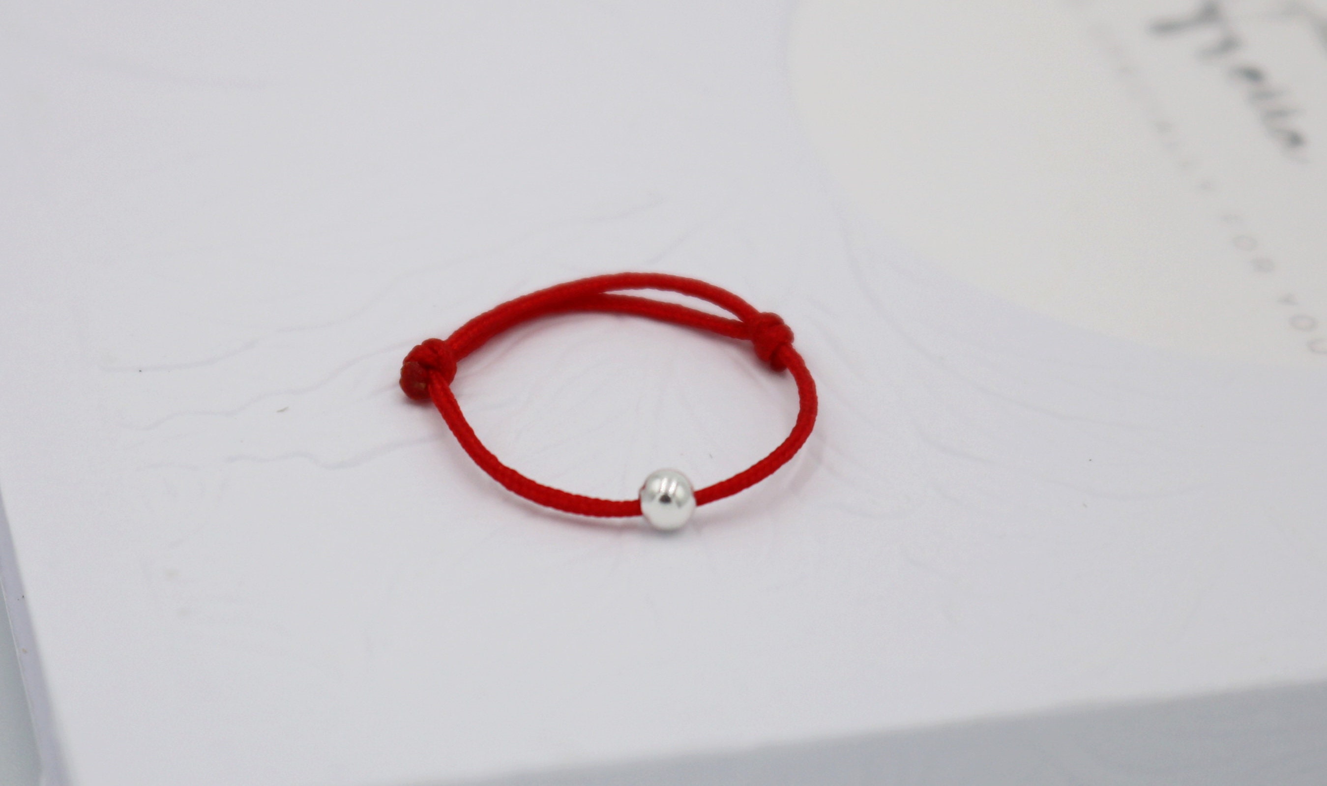 Red String of Fate Ring, 925 Sterling Silver Red String Ring, Promise ...
