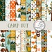 Camping Digital Papers great outdoors papers camping | Etsy