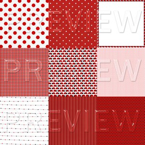 Ladybug Digital Papers, Red & Black Chevron, Gingham, Ladybug Themed ...