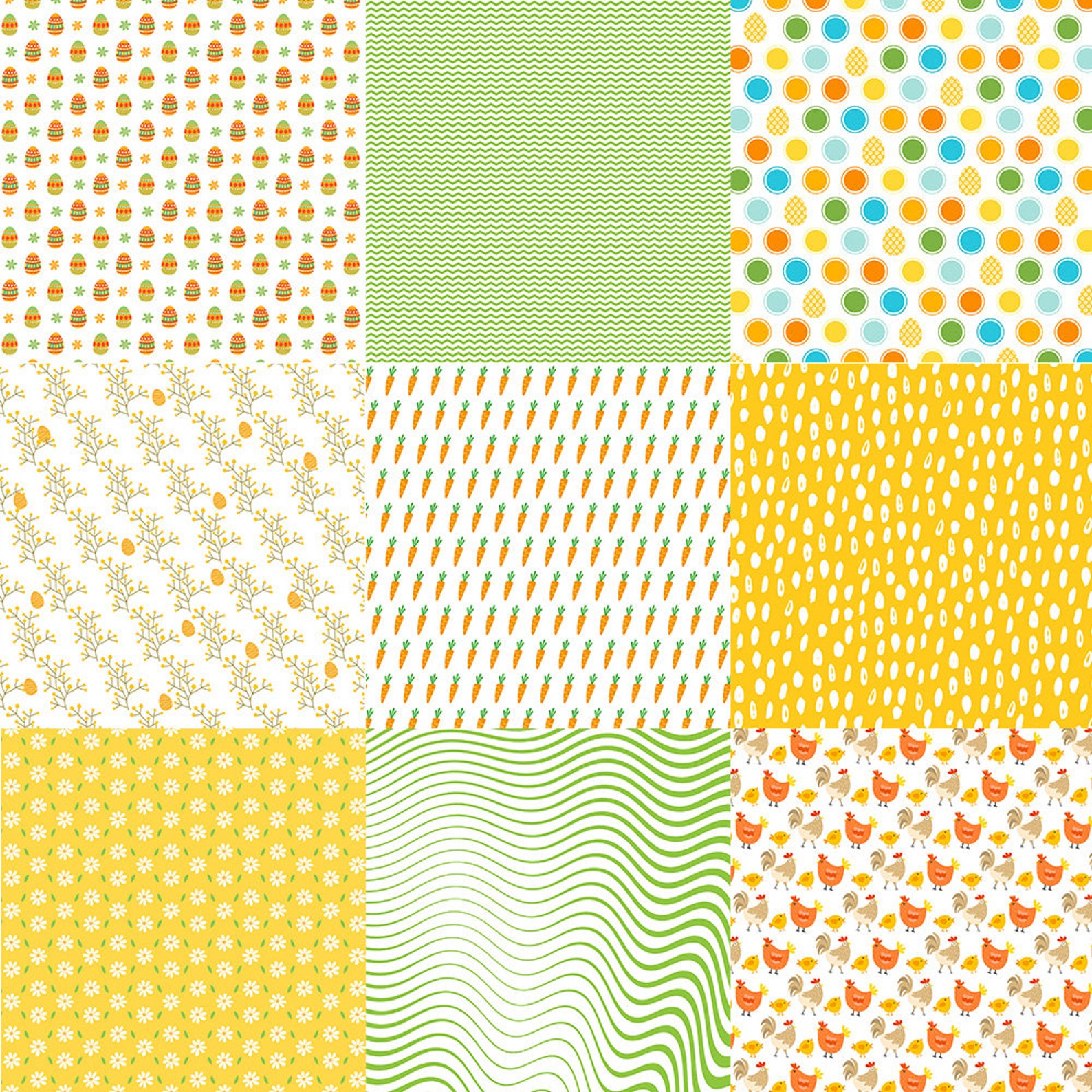 Easter Digital Paper Pack, Easter Paper Pack, Easter Bunny Paper ...