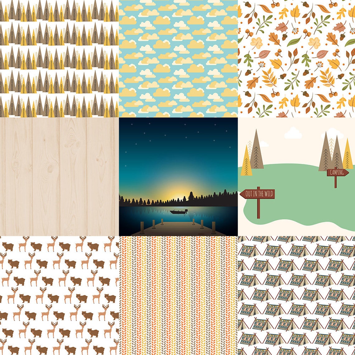 Camping Paper, Camp Paper, Autumn Paper, Lake Paper, Animal, Outdoor ...
