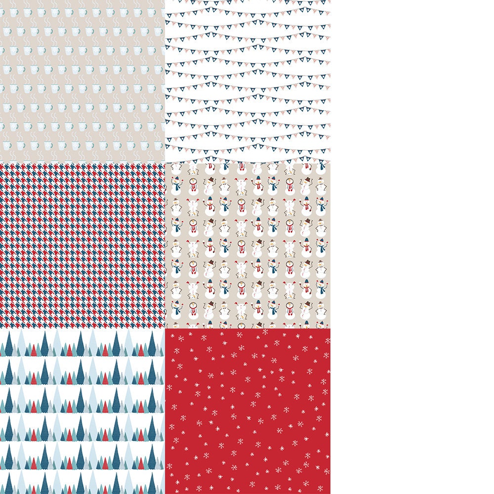 Let It Snow Winter Digital Papers, Winter Chill Papers, Winter ...