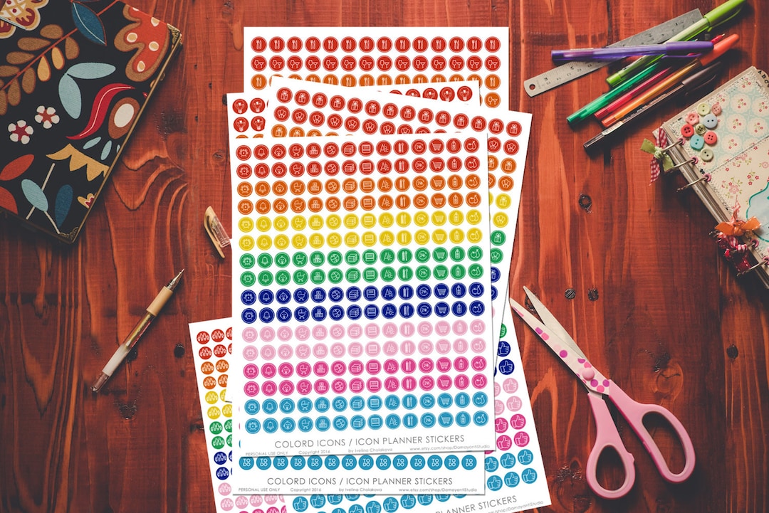 Circle Planner Stickers,planner Stickers, Erin Condren Planner,sticker ...
