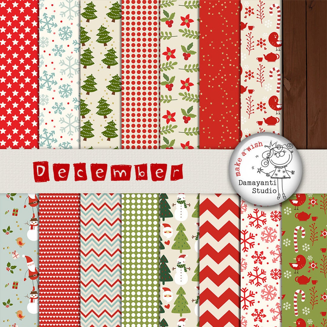 Christmas Digital Paper, Christmas Printable Paper,craft Christmas ...