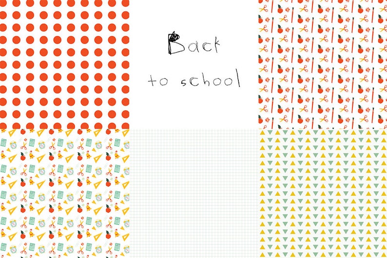 Back to School Digital Paper, Fall Paper, Chalkboard Doddles, Teacher ...