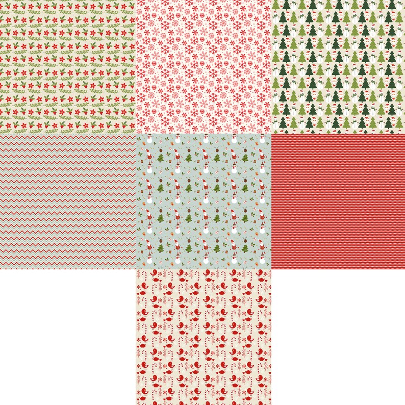 Christmas Digital Paper, Christmas Printable Paper,craft Christmas ...